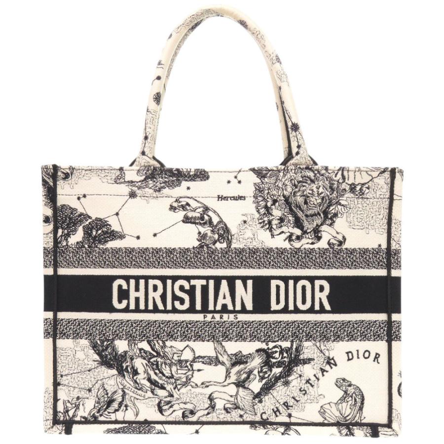 美品 クリスチャンディオール ブックトート ミディアム M1296ZRHZ-M06E キャンバス ホワイト トートバッグ 白 0044 Christian Dior : LIFE TIME ...
