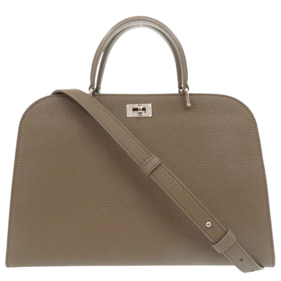 未使用品 ミチノ パリ オペラバッグ スモール レザー トープ 2WAY ショルダー ハンドバッグ 0718 michino PARIS ...