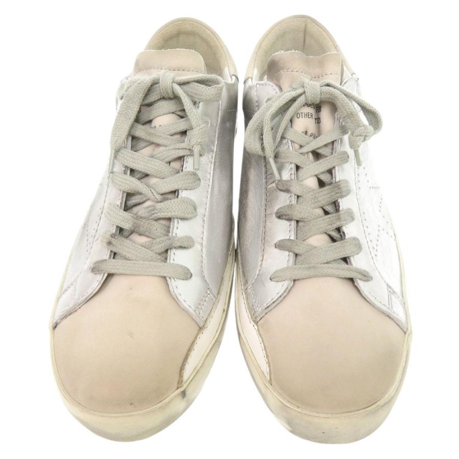 GOLDEN GOOSE 未使用品 ゴールデングース SUPERSTAR スーパースター G32MS590.E68 サイズ41 レザー シルバー スニーカー 1660 メンズ : LIFE ...