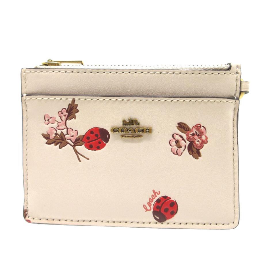 COACH 未使用 コーチ フラグメントケース パスケース てんとう虫 コインケース レザー クリーム 1266 : LIFE TIME ヤフーSHOP - 通販 - Yahoo!ショッピング