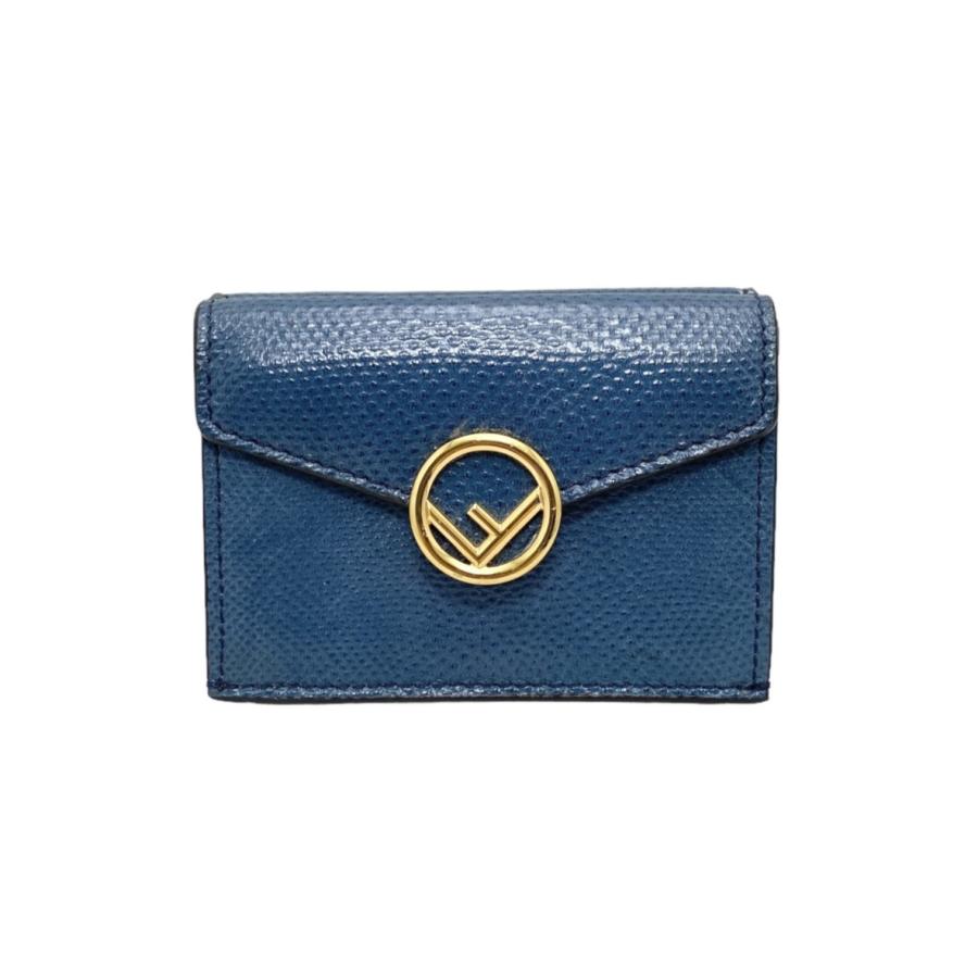 FENDI フェンディ 3つ折り財布 コンパクトウォレット 8M0395-A86R-199-1835 ブルー ゴールド金具 : ライフクリエイト - 通販 - Yahoo!ショッピング