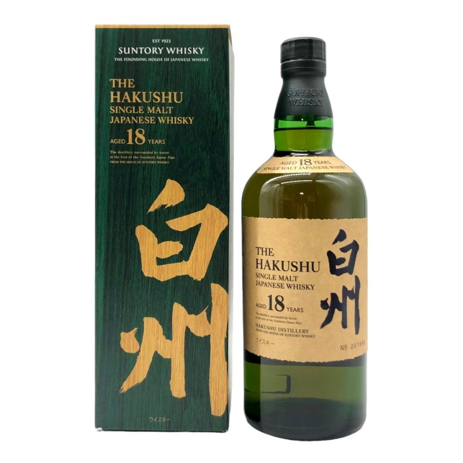 サントリー シングルモルトウイスキー 白州 【福岡県発送限定】サントリー 18年 シングルモルト ジャパニーズ ウイスキー 700ml 43% SUNTORY THE HAKUSHU ...