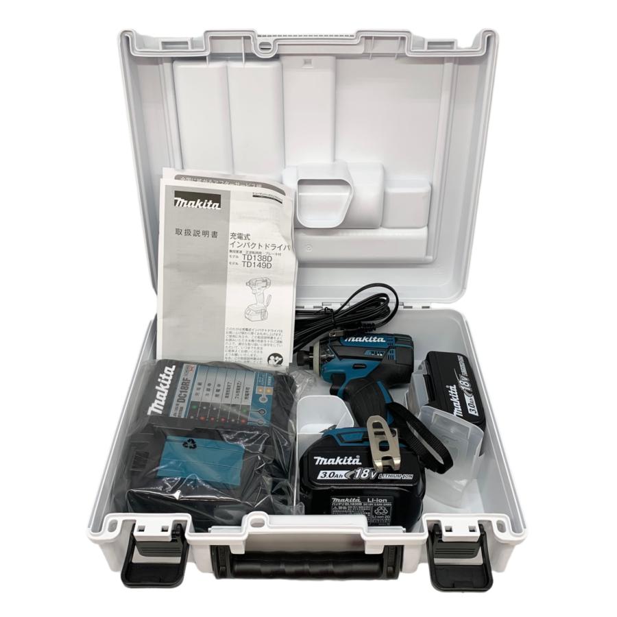 マキタ 未使用展示品 makita 充電式インパクトドライバ TD149DRFX 18V フルセット バッテリ2個・メロディ付充電器付 青 : ライフクリエイト - 通販 - Yahoo!ショッピング