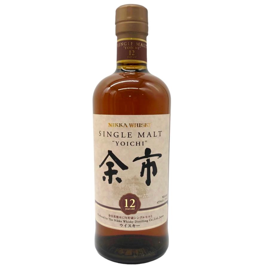 ニッカウヰスキー 未開栓 ニッカウイスキー シングルモルト 余市 12年 700ml 45% NIKKA WHISKY SINGLE MALT YOICHI 12years old : ライフ ...