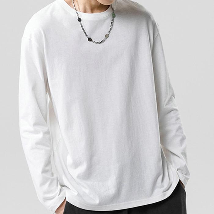 長袖tシャツ メンズ カットソー ロングtシャツ 無地 レディース トップス インナー 白黒 ルームウェア : LCSstore - 通販 - Yahoo!ショッピング