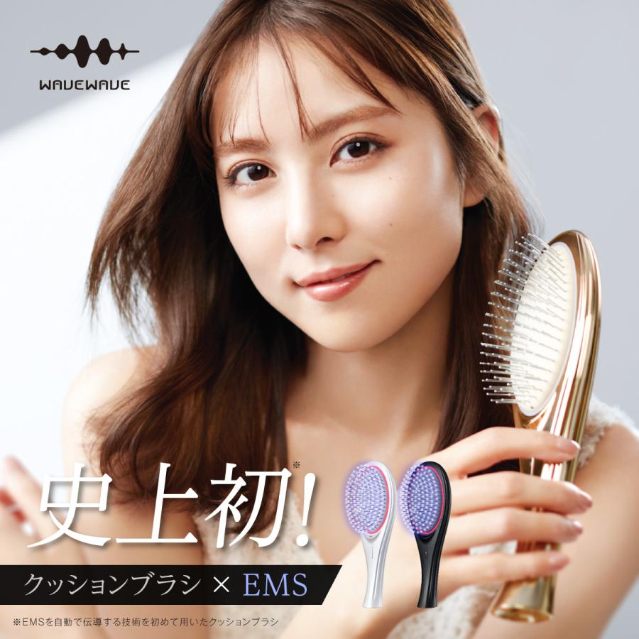 WAVEWAVE EMS Brush Air ウェイブウェイブ EMS ブラッシュエアー クッションブラシ マイクロカレント マイナスイオン 正規品 : 2024030602 : 美と健康の ...