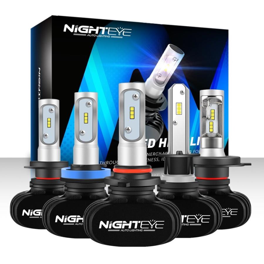 Nighteye LED H4 H7 H8 H9 H11 8000LM 50ワット6500 6000k車 LEDヘッドライトホワイトフォグランプ900 : 202307111016-0001 ...