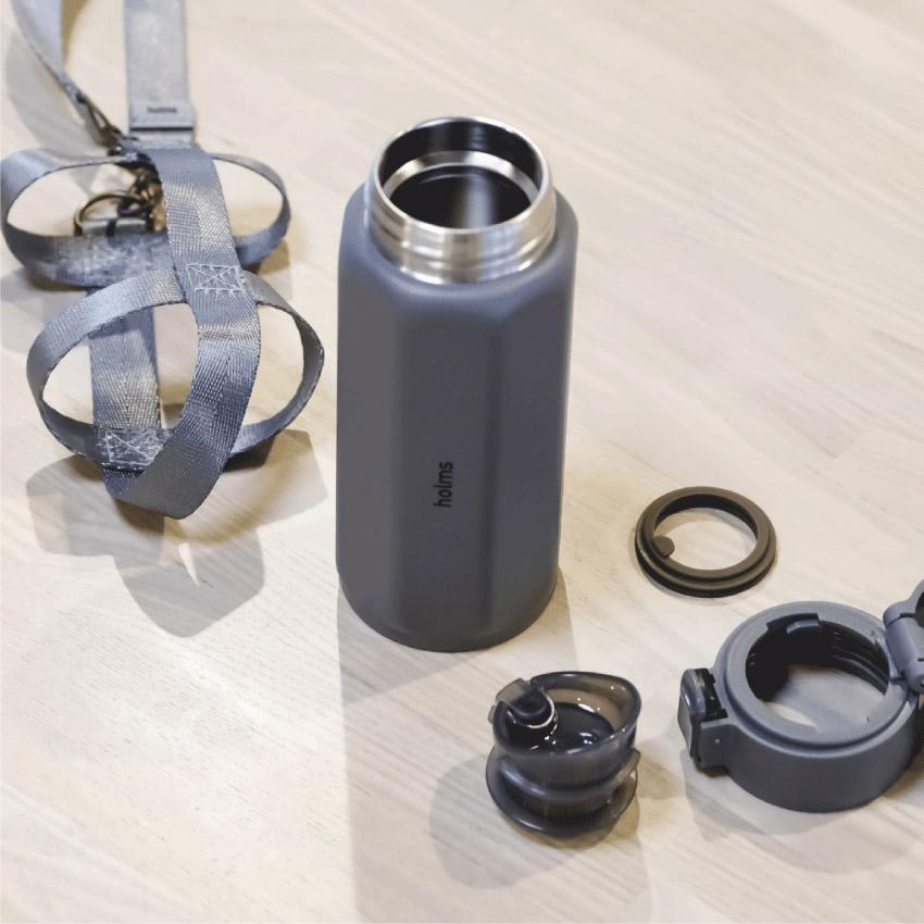 【在庫限り】ステンレスボトル 水筒 おしゃれ ウォーターボトル シービージャパン holms オクタワンタッチボトル 340ml グレー ベージュ : holms-bottle340 ...