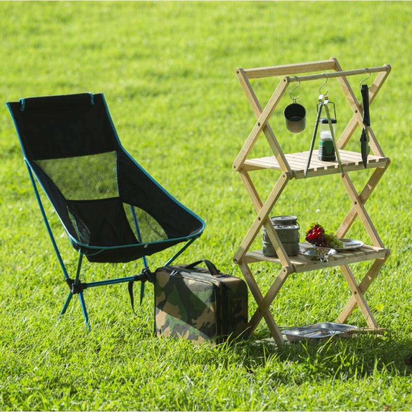 EMA Landfield 2WAY 折りたたみ式ラックテーブル（ナチュラルウッド） : LIFE LUCK ヤフー店 - 通販 - Yahoo!ショッピング