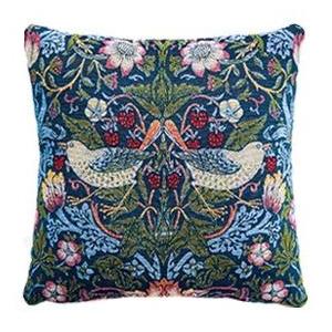 クッションカバー お洒落 おしゃれ 洗える 洗濯OK モリス いちご泥棒 ジャガード織り クッション カバー : sa2018380 : lifeone Yahoo!店 - 通販 ...