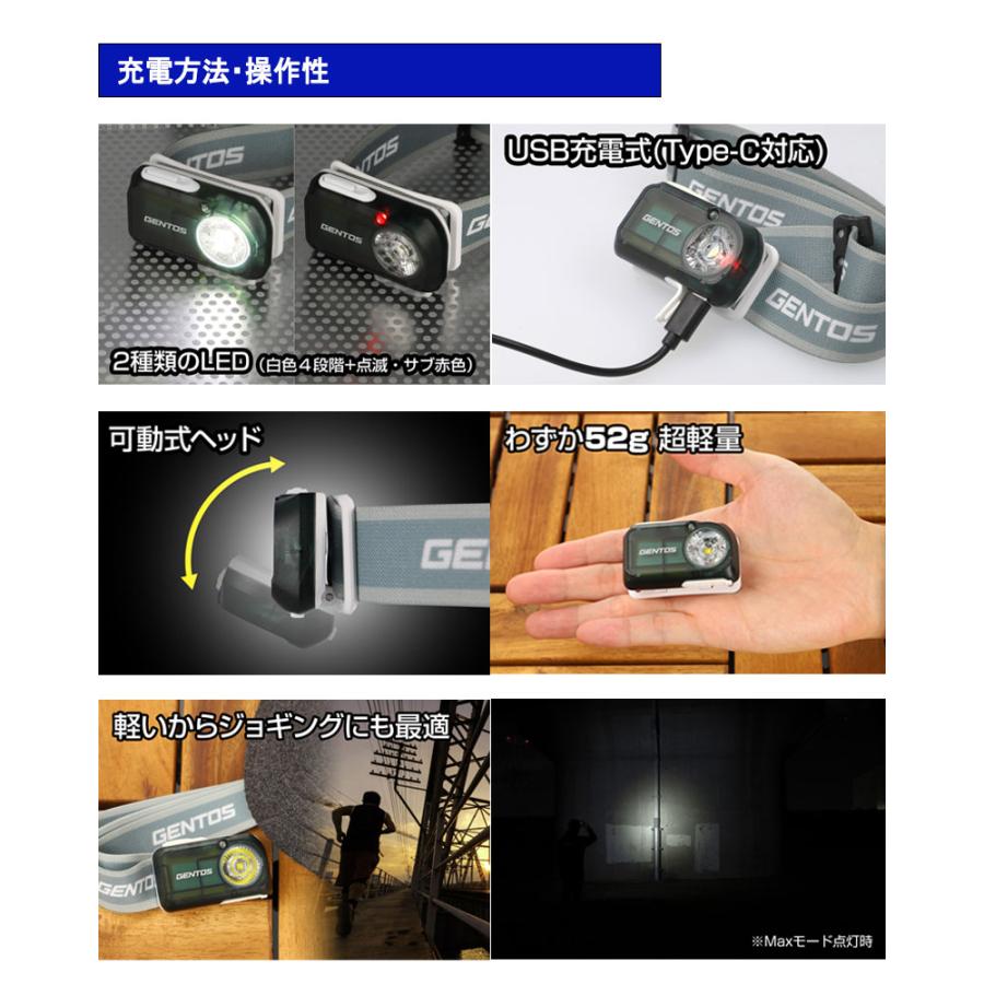 GENTOS [即納在庫有り] STG-01R ジェントス Star gazerシリーズ ヘッドライト 350lm [ STG01R ] : 照明専門店ライトエキスパート - 通販 ...