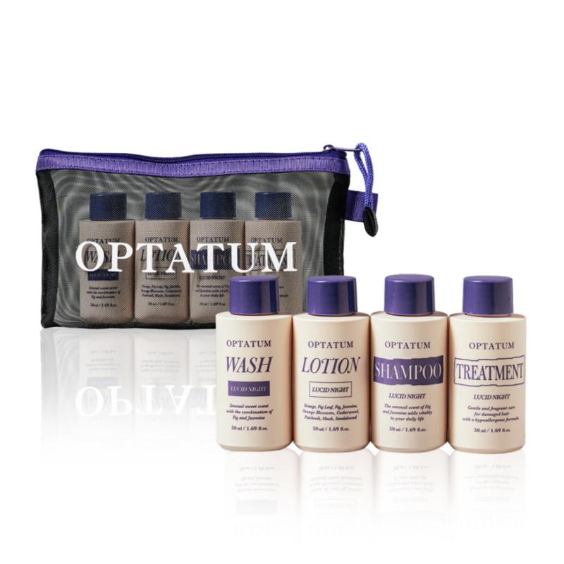 OPTATUM トラベル4点セット シャンプー トリートメント ボディウォッシュ ボディローション メッシュポーチ 旅行 お試し ヘア＆ボディトラベルセット : 自分照らすライフスタイル ...