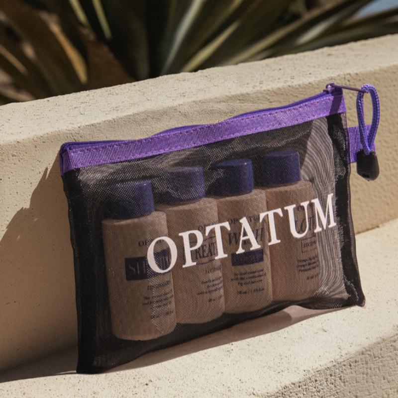 OPTATUM トラベル4点セット シャンプー トリートメント ボディウォッシュ ボディローション メッシュポーチ 旅行 お試し ヘア＆ボディトラベルセット : 自分照らすライフスタイル ...