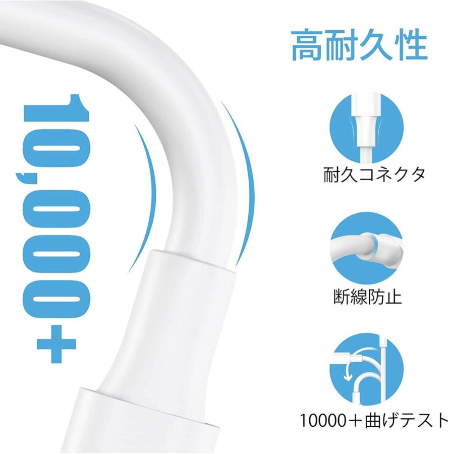 iPhone 充電ケーブル MFIチップ採用 コード 高速データ転送 急速充電 断線防止 se 11 12 13 0.2m/0.5m/1m/1.5m/2m 90日保証 : Light-PC ...