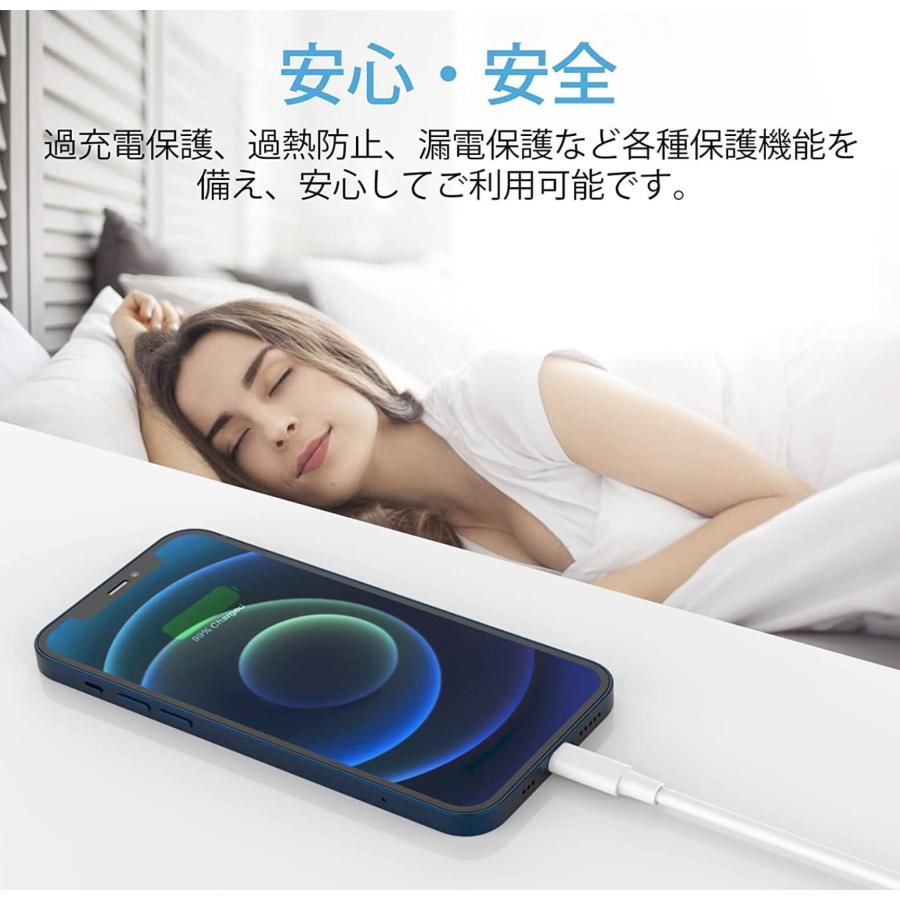 iPhone 充電ケーブル MFIチップ採用 コード 高速データ転送 急速充電 断線防止 se 11 12 13 0.2m/0.5m/1m/1.5m/2m 90日保証 : Light-PC ...