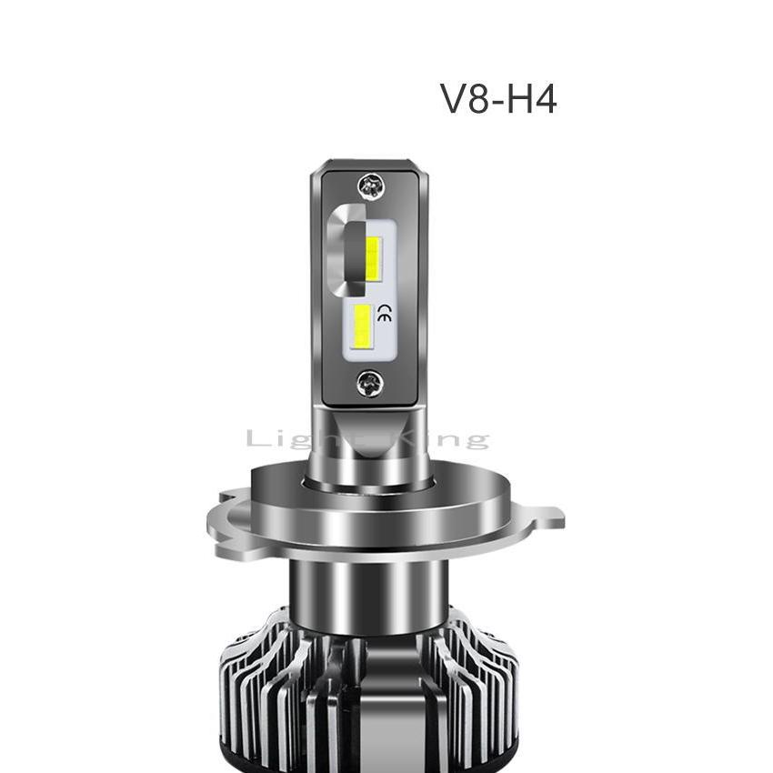 V8 ターボファン 50W 8000LM H4 バイク用 0.1秒点灯 LED ヘッドライト 光軸調整 エリミネータ250/スーパーシェルパ/バリオス/EX4/GPZ400 :V8-H4-3 ...
