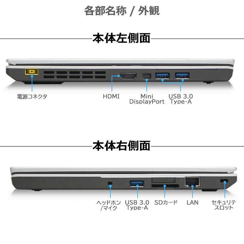 【軽量＆薄型】NEC VersaPro 高性能 第6世代 Core i3 メモリ 8GB SSD 128GB 12.5型 HDMI mini ...