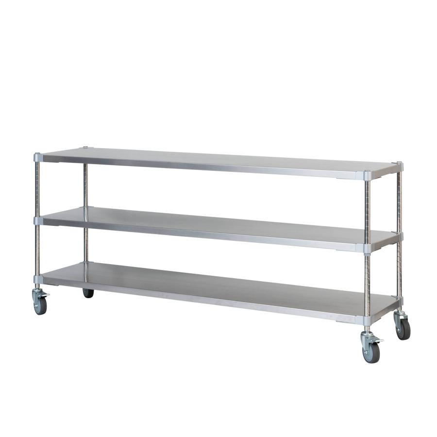 ステンレスシェルフワゴン46×180 3段キャスター・H70 : ssw3-46180 : Lilou de coco - 通販 - Yahoo!ショッピング