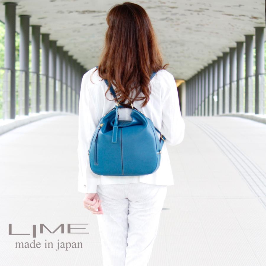 LIME made in japan リュック レディース 本革 3way ショルダー LIME made in japan リュック レディース 本革 3way ショルダー