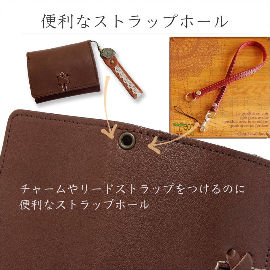 LIME made in japan 三つ折り財布 本革 日本製 レザー カード かわいい
