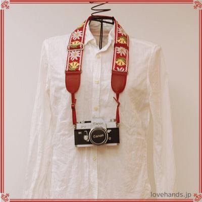 カメラ ストラップ 一眼レフ レザー 本革 ミラーレス 男女兼用 お洒落 カメラベルト レディース 日本製 ラブハンズ チロルの2wayカメラ ...
