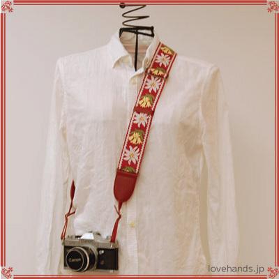 カメラ ストラップ 一眼レフ レザー 本革 ミラーレス 男女兼用 お洒落 カメラベルト レディース 日本製 ラブハンズ チロルの2wayカメラ ...