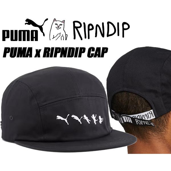 PUMA（プーマ） PUMA RIPNDIP CAP BLACK 024925-01 x リップンディップ キャップ 帽子 コラボレーション ...