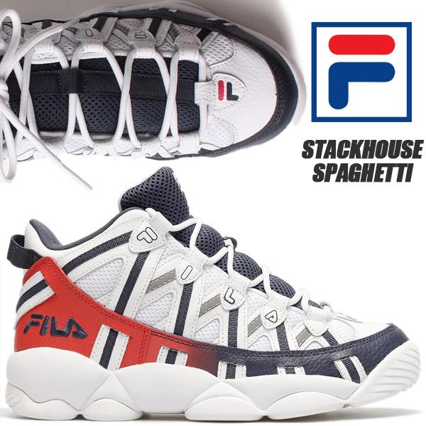FILA STACKHOUSE SPAGHETTI WHITE/NAVY/RED 1bm02041-125 JERRY フィラ スタックハウス ...