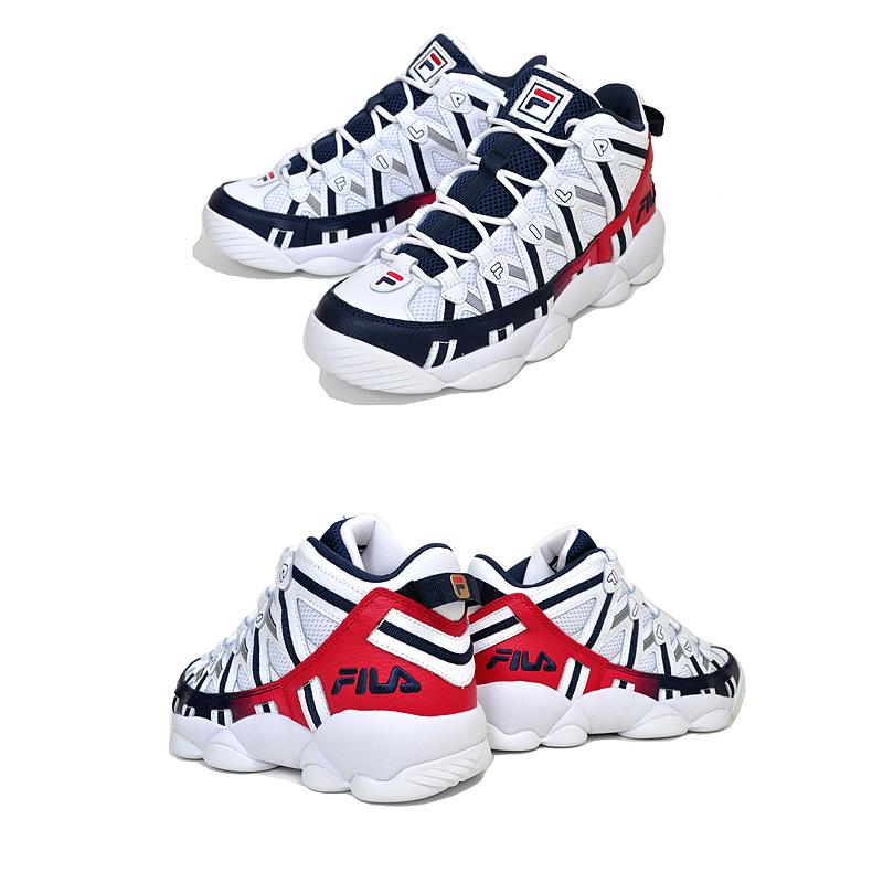 FILA STACKHOUSE SPAGHETTI WHITE/NAVY/RED 1bm02041-125 JERRY フィラ スタックハウス ...