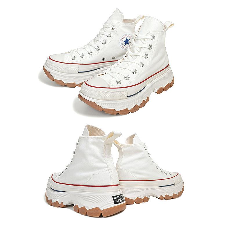 ALL STAR CONVERSE 100 TREKWAVE HI WHITE 31307100 1sd034 コンバース オールスター トレックウエーブ ハイ ホワイト レディース 厚底 ...