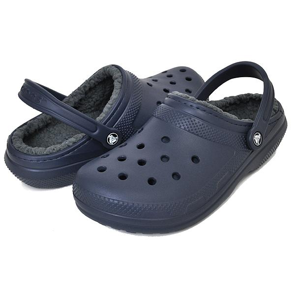 crocs（クロックス） crocs CLASSIC LINED CLOG NAVY/CHARCOAL 203591-459 クラシック ...