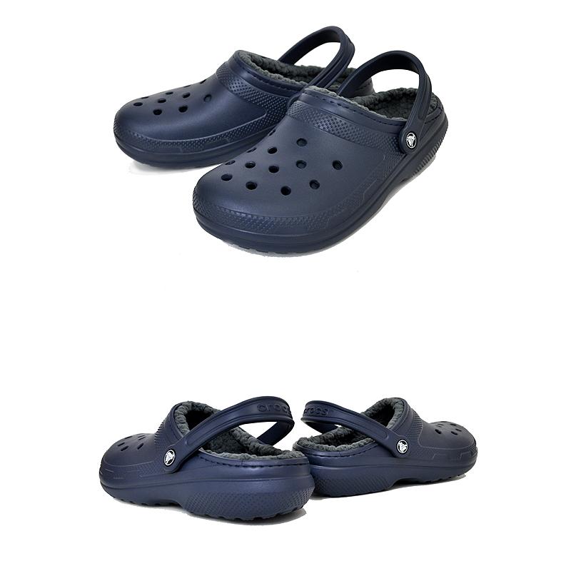 crocs（クロックス） crocs CLASSIC LINED CLOG NAVY/CHARCOAL 203591-459 クラシック ...