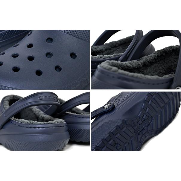 crocs（クロックス） crocs CLASSIC LINED CLOG NAVY/CHARCOAL 203591-459 クラシック ...
