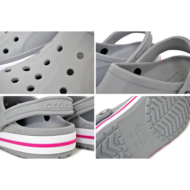 crocs BAYABAND CLOG LIGHT GREY/CANDY PINK 205089-0fs クロックス バヤバンド クロッグ サンダル グレー ピンク ミュール ...