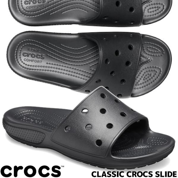 crocs（クロックス） crocs CLASSIC CROCS SLIDE BLACK 206121-001 クラシック スライド ブラック ...