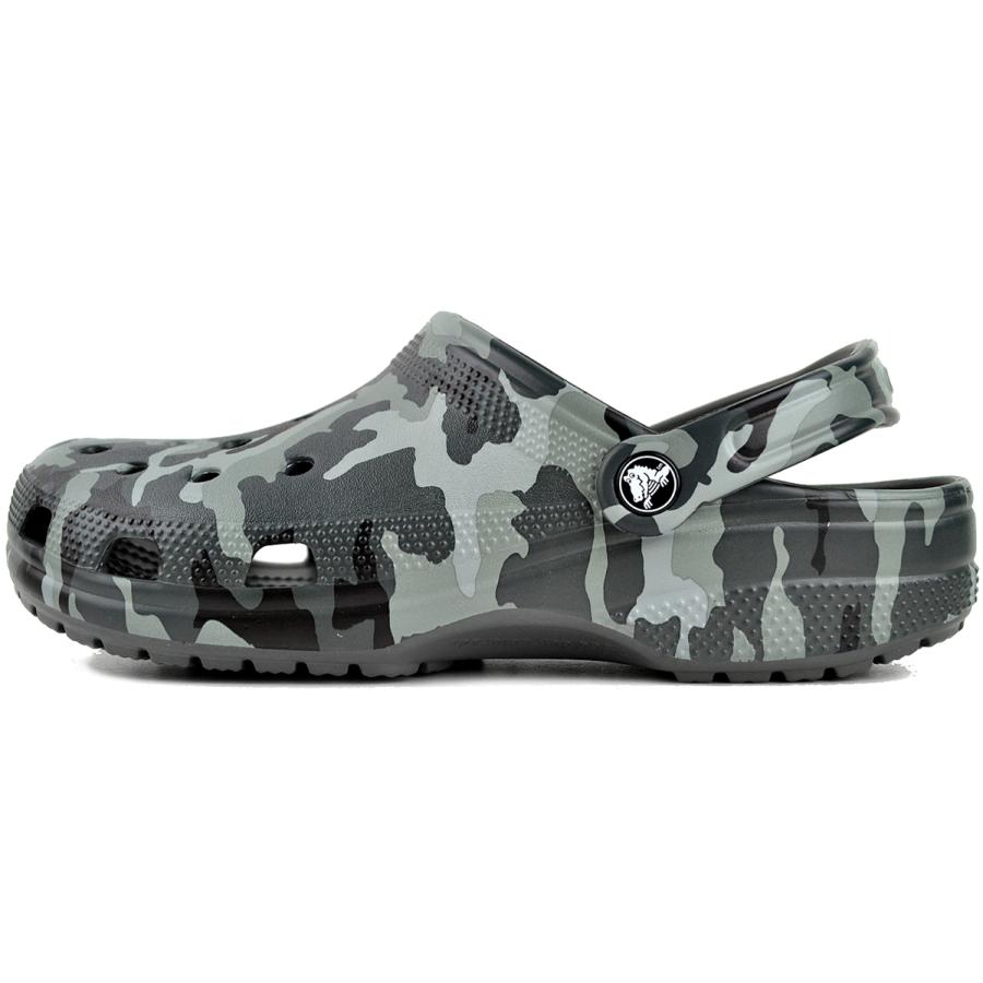crocs（クロックス） crocs CLASSIC PRINTED CAMO CLOG SLATE GREY/MULTI 206454 ...