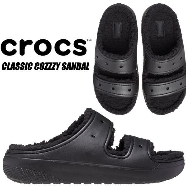 crocs（クロックス） crocs CLASSIC COZZZY SANDAL BLACK/BLACK 207446-060 クラシック ...