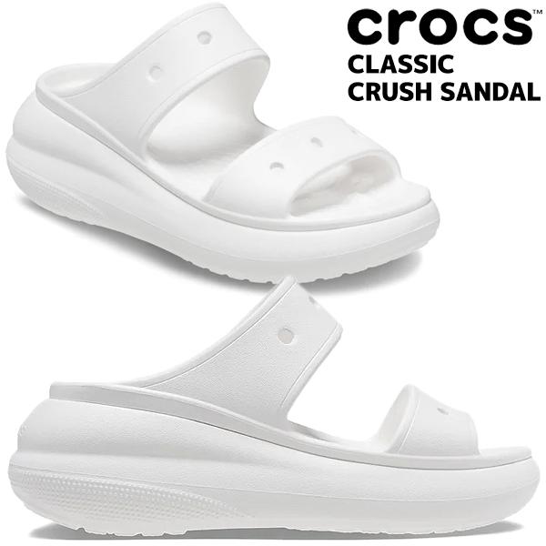 crocs（クロックス） crocs CLASSIC CRUSH SANDAL WHITE 207670-100 クラシック クラッシュ ...