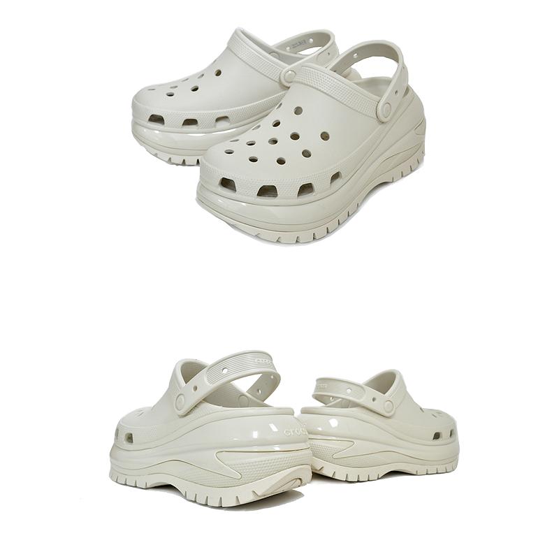 crocs CLASSIC MEGA CRUSH CLOG BONE 207988-2y2 クロックス クラシック メガクラッシュ クロッグ ...