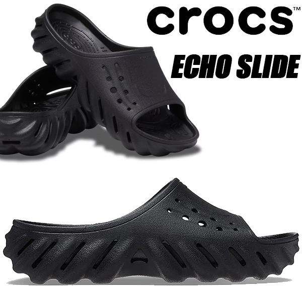 crocs（クロックス） crocs ECHO SLIDE BLACK 208170-001 エコー スライド ブラック ノイアー サンダル ...
