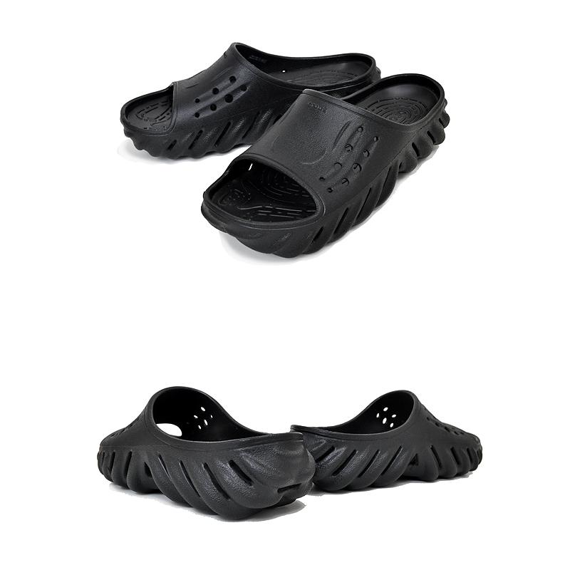 crocs（クロックス） crocs ECHO SLIDE BLACK 208170-001 エコー スライド ブラック ノイアー サンダル ...