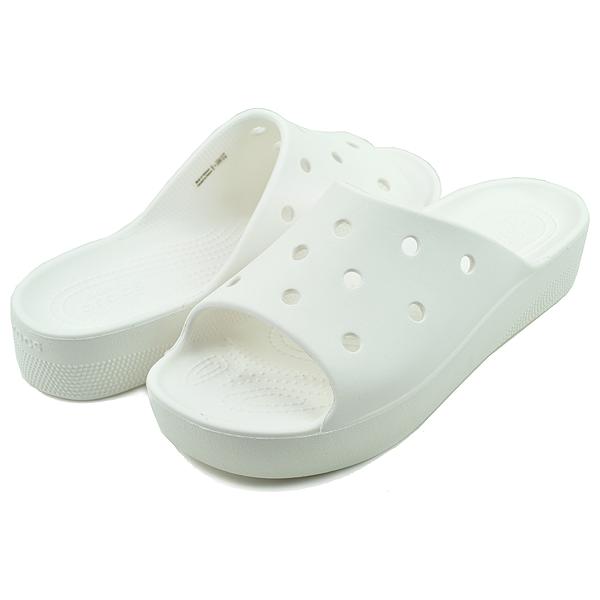 crocs（クロックス） crocs CLASSIC PLATFORM SLIDE WHITE 208180-100 クラシック ...