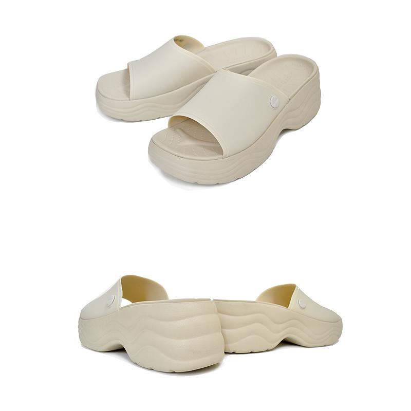 crocs SKYLINE SLIDE BONE 208182-2y2 クロックス スカイライン スライド ウィメンズ サンダル 厚底 ...
