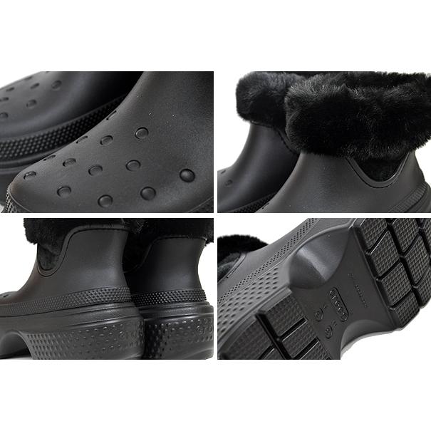 crocs STOMP LINED BOOT BLACK 208718-001 クロックス ストンプ ラインド ブーツ レディース 厚底 ...
