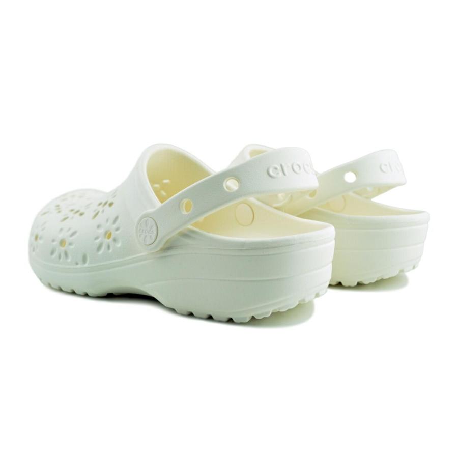 crocs（クロックス） crocs CLASSIC FLORAL CUT OUT CLOG CHALK 210927-0wv クラシック ...