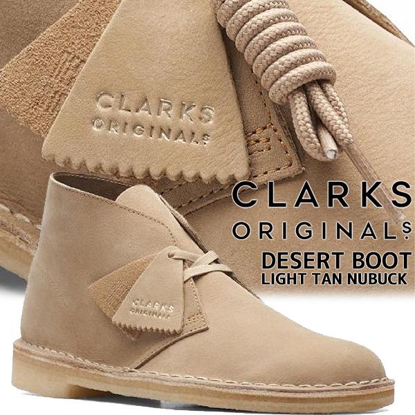 Clarks CLARKS DESERT BOOT LIGHT TAN NUBUCK 26165802 クラークス オリジナルズ デザート ...
