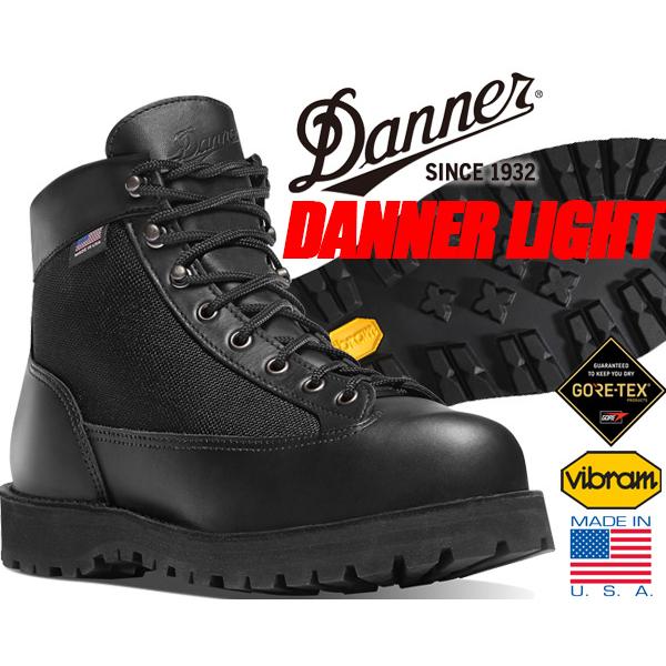 Danner ダナーライト ブーツ DANNER LIGHT 30465 MADE IN U.S.A. BLACK メンズ ワークブーツ ブラック 防水 GORE-TEX ゴアテックス ...