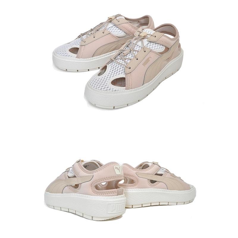 PUMA W BASKET PLATFORM TRACE LITE MULE GRANOLA-FROSTED IVORY 382872-08 プーマ ウィメンズ バスケット プラットフォーム ...