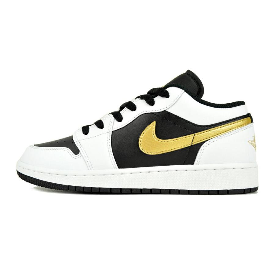 エア ジョーダン 1 NIKE AIR JORDAN LOW (GS) white/metallic gold-black 553560 ...