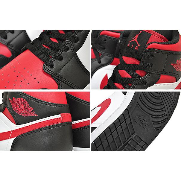 エア ジョーダン 1 NIKE AIR JORDAN MID black/fire red-white エア ジョーダン 1 NIKE AIR JORDAN MID black/fire red-white